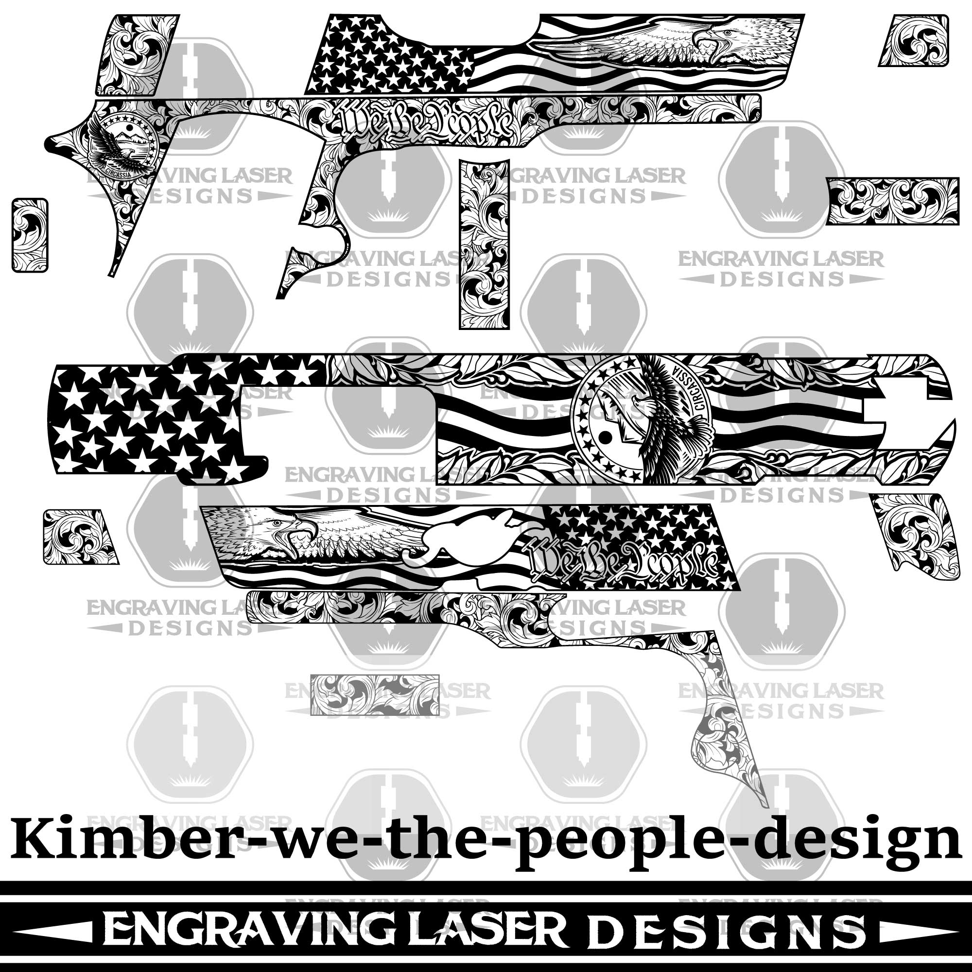 Engraving Laser Designs Kimber-we-the-people-design - Inspire Uplift