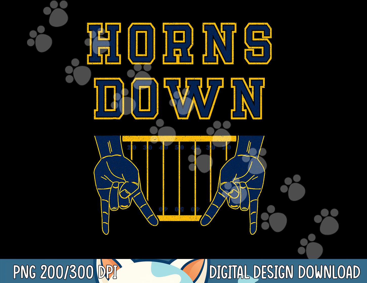 Horns Down Sign On Field png, sublimation copy | Inspire Uplift
