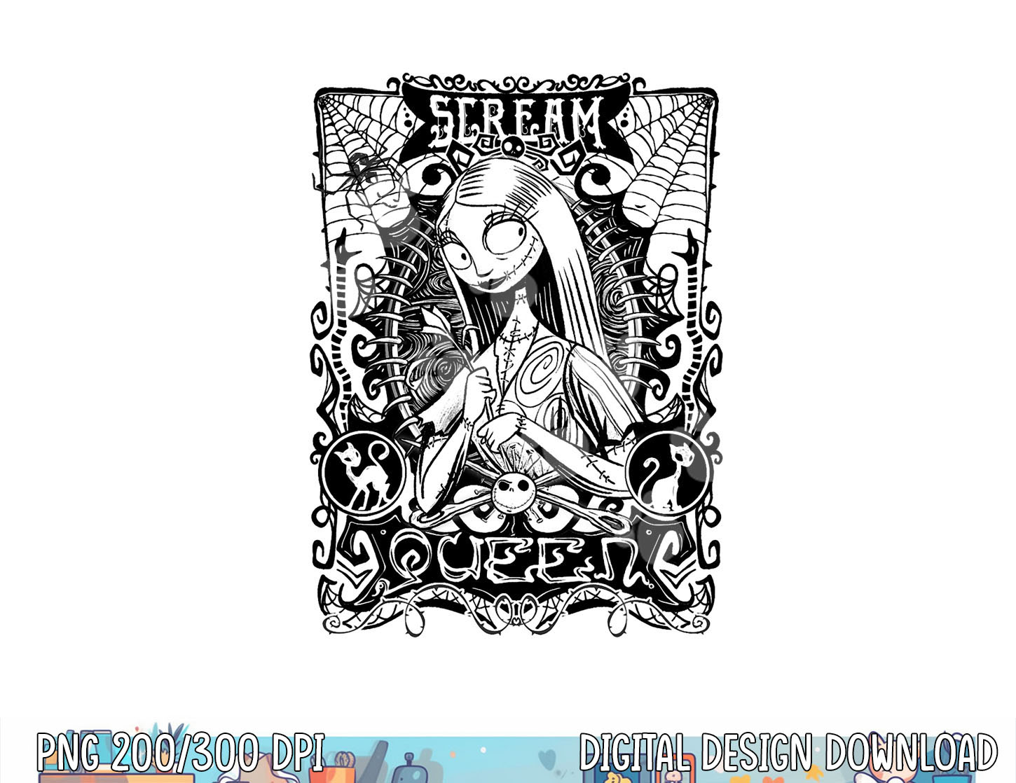Disney The Nightmare Before Christmas Sally Scream Queen png - Inspire ...