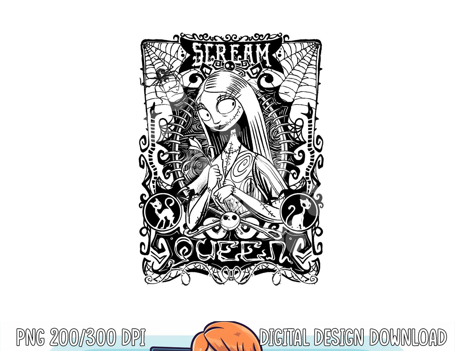 Disney The Nightmare Before Christmas Sally Scream Queen png - Inspire ...