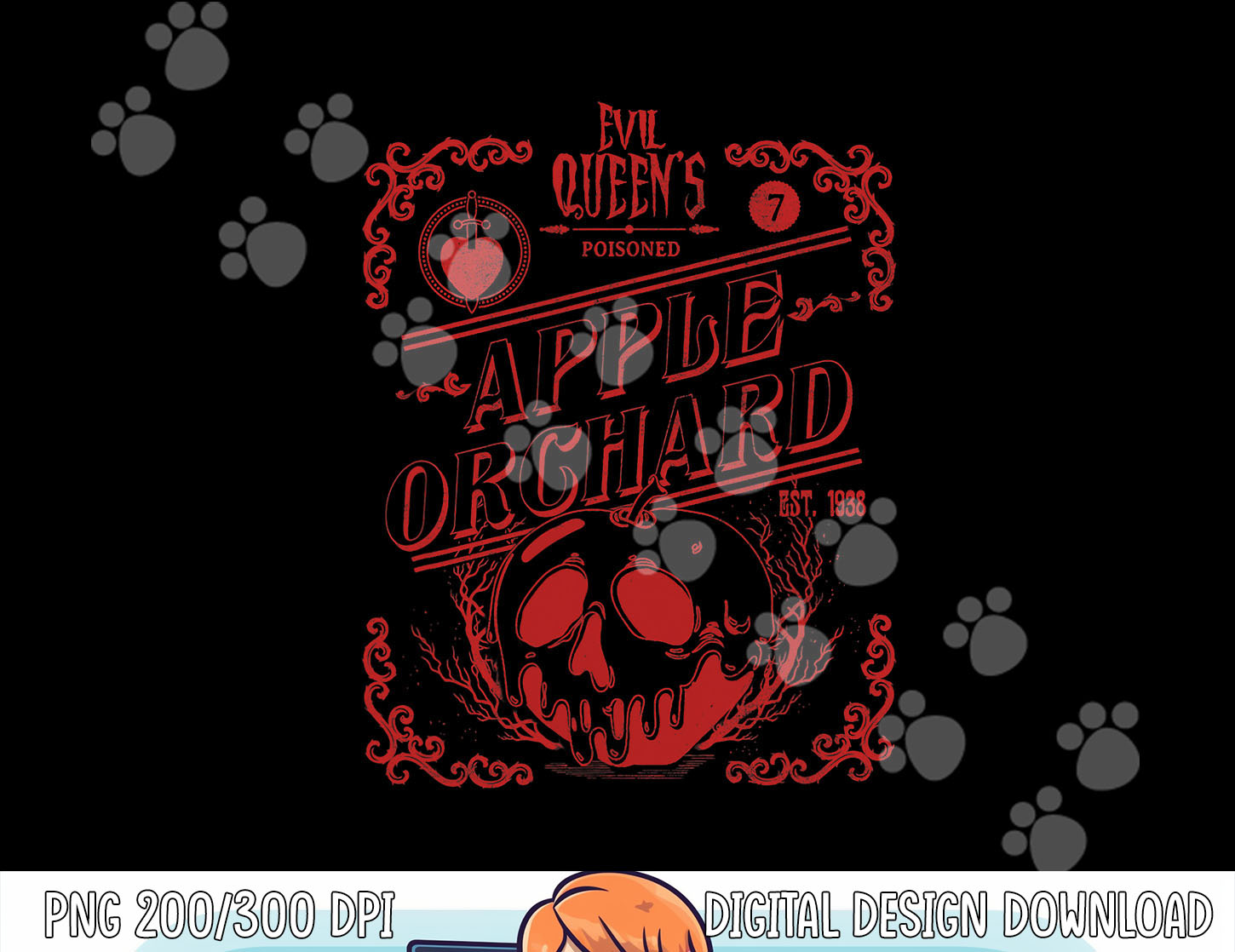 Disney Villains Halloween Evil Queen's Poisoned Apple Poster | Inspire ...