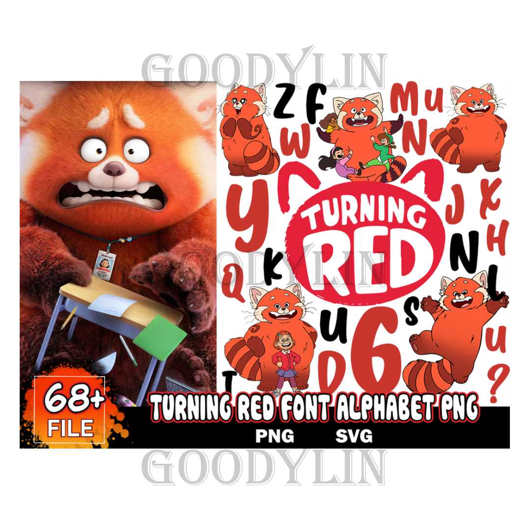 Turning Red Bundle Svg, Mei Lee Svg, Red Panda Svg, Meilin S | Inspire ...