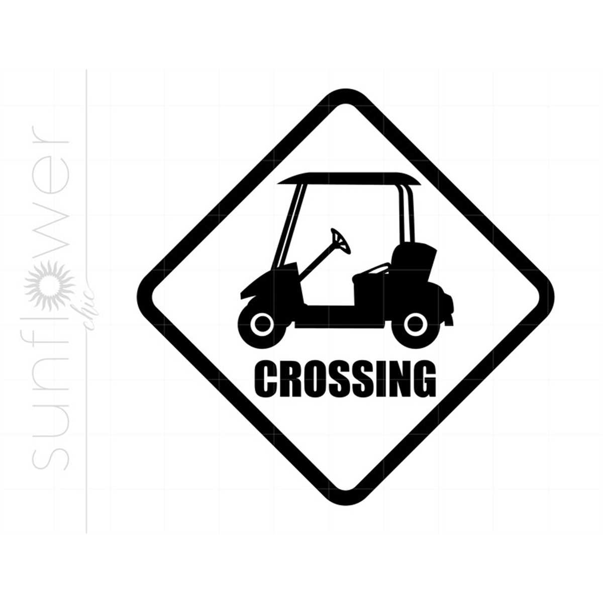 Golf Cart Crossing SVG | Golf Cart Crossing Cut File Downloa | Inspire ...