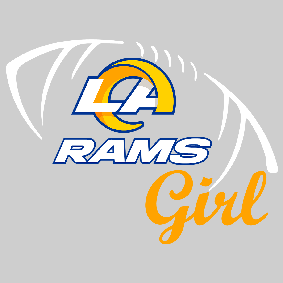 LA Rams Girl Svg, Sport Svg, Football Svg, Football Teams Sv | Inspire ...