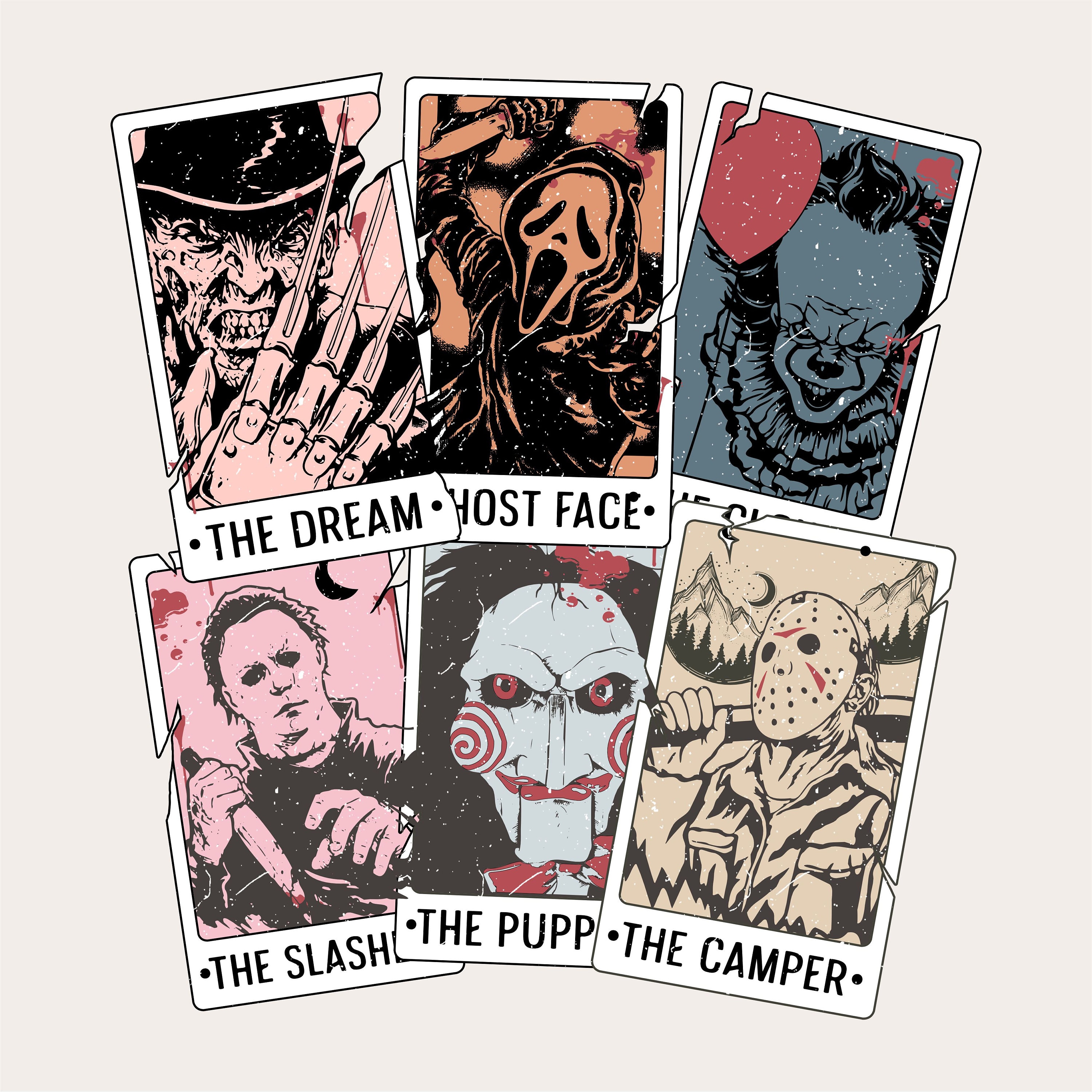 Horror Characters Tarot Card SVG, Horror svg, Horror friends | Inspire ...