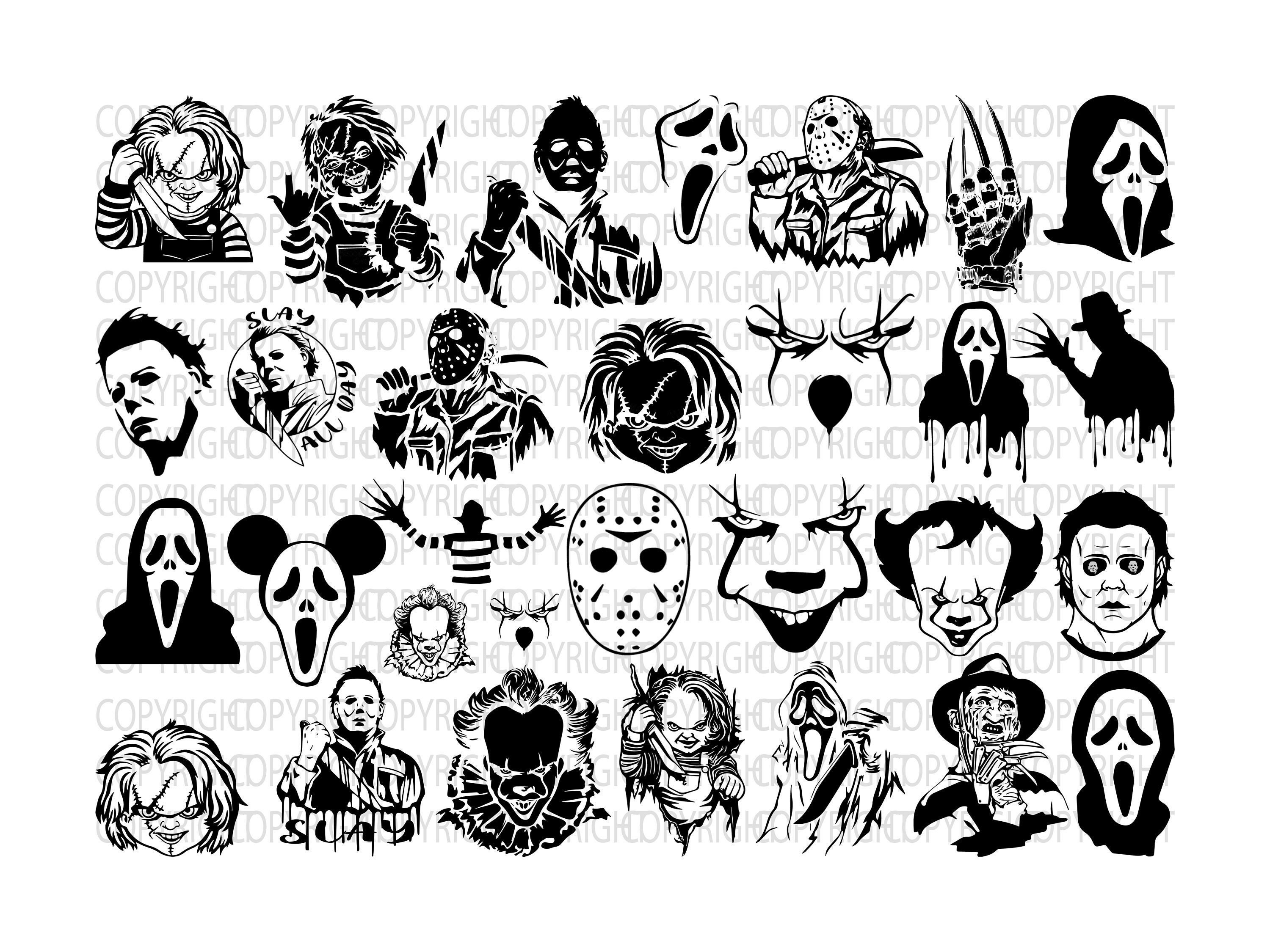 Horror Movie Svg bundle, Micheal Myers Svg, Ghostface Svg, P | Inspire ...