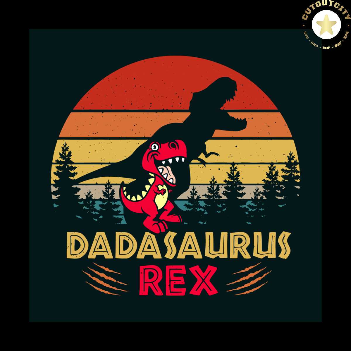 Dadasaurus Rex Vintage Svg, Fathers Day Svg, Trending Svg, F | Inspire ...