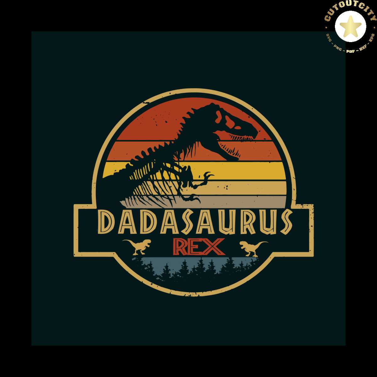 Dadasaurus Rex Silhouette Vintage Svg, Fathers Day Svg, Tren | Inspire ...