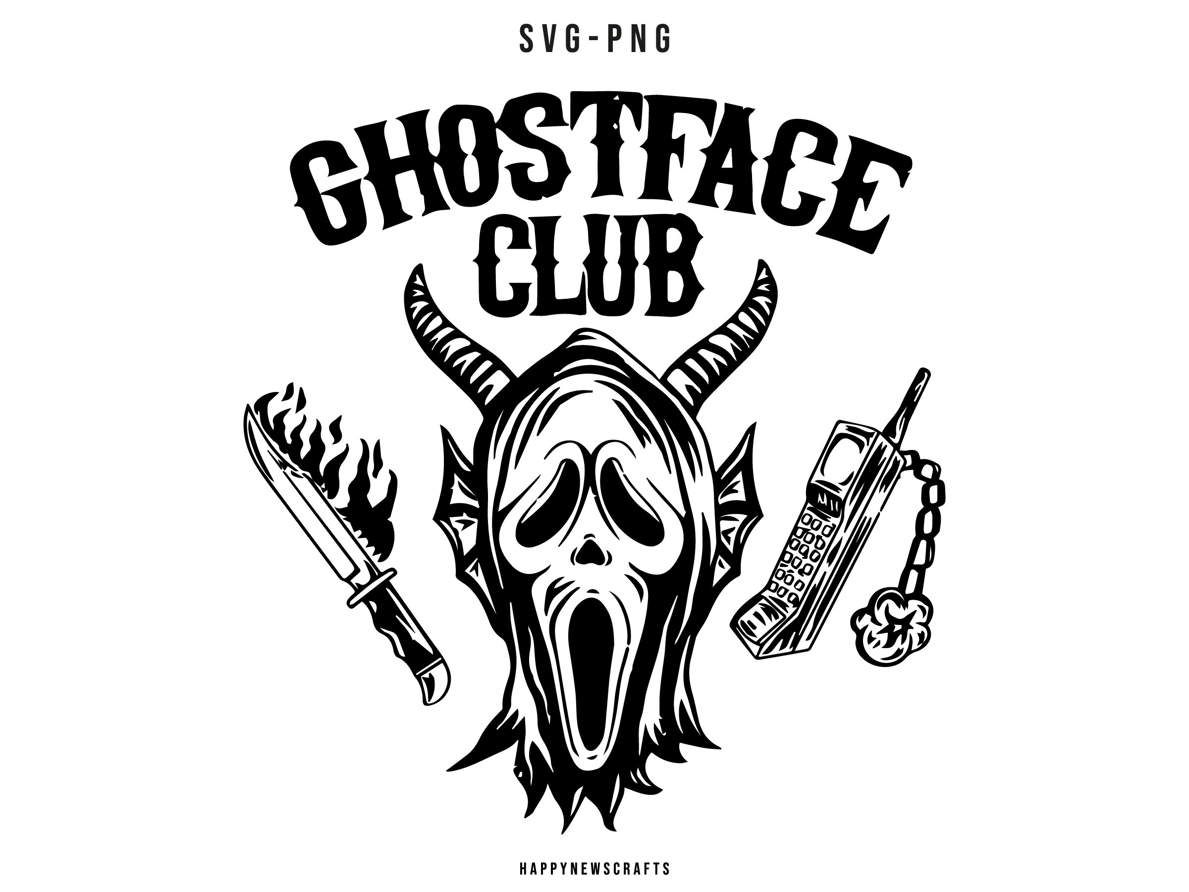 Ghostface Club svg, Ghostface svg, Scream svg, Horror Movie - Inspire ...