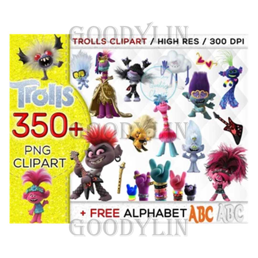 350 Trolls Clipart Bundle Png, Trolls World Tour Png, Trolls | Inspire ...