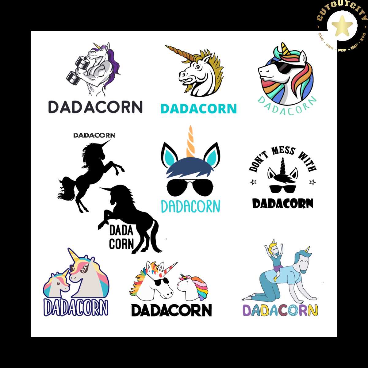 Dada Corn Bundle File Svg, Fathers Day Svg, Father Svg, Dad | Inspire ...