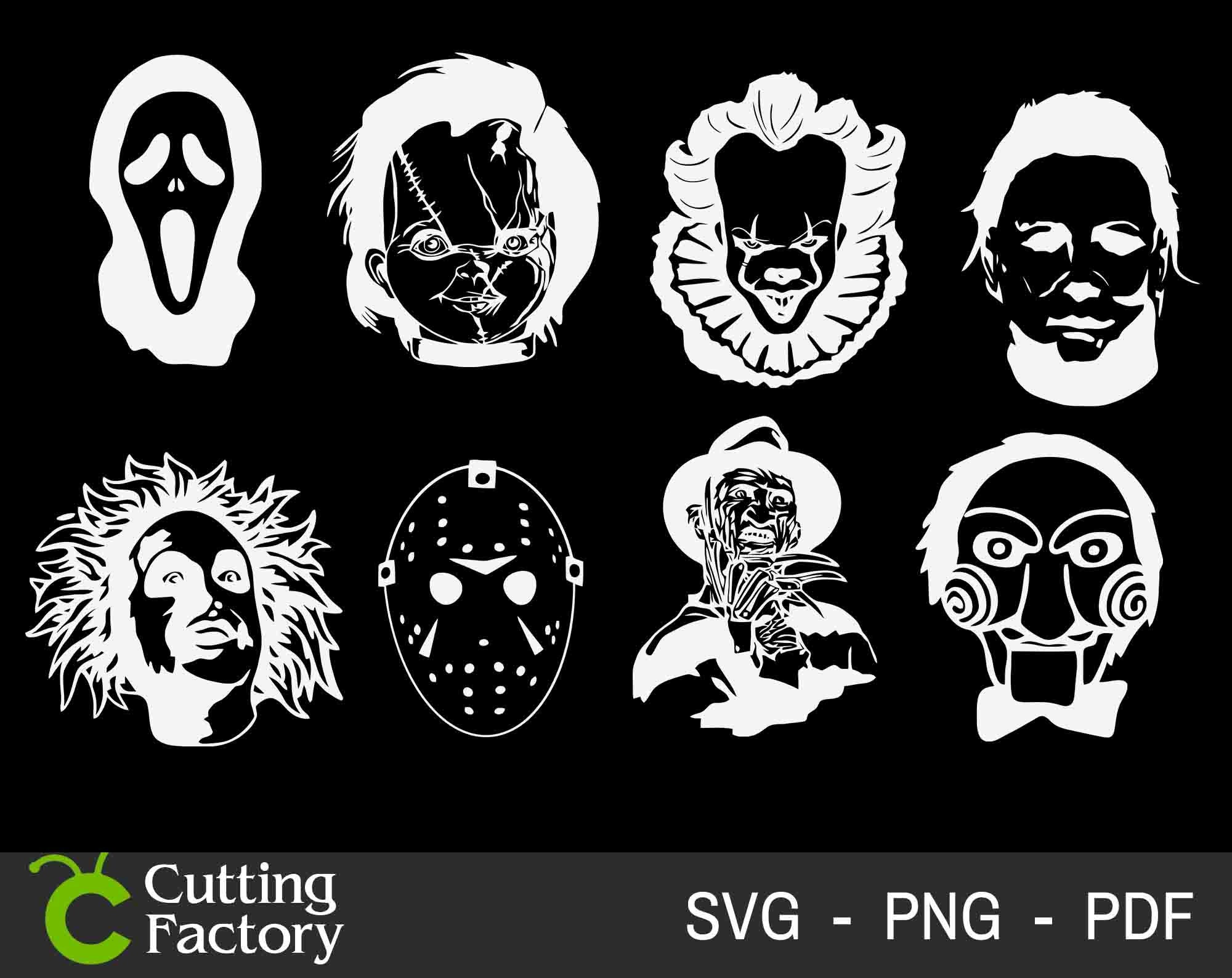 Horror Character Bundle SVG, Halloween Svg, Baby Horror Char | Inspire ...