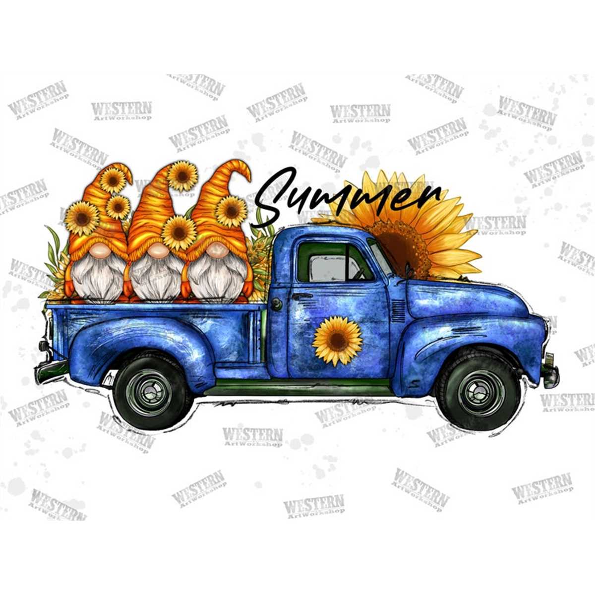 Summer Sunflower Gnomes Truck Png, Truck Sublimation,Sunflow | Inspire ...