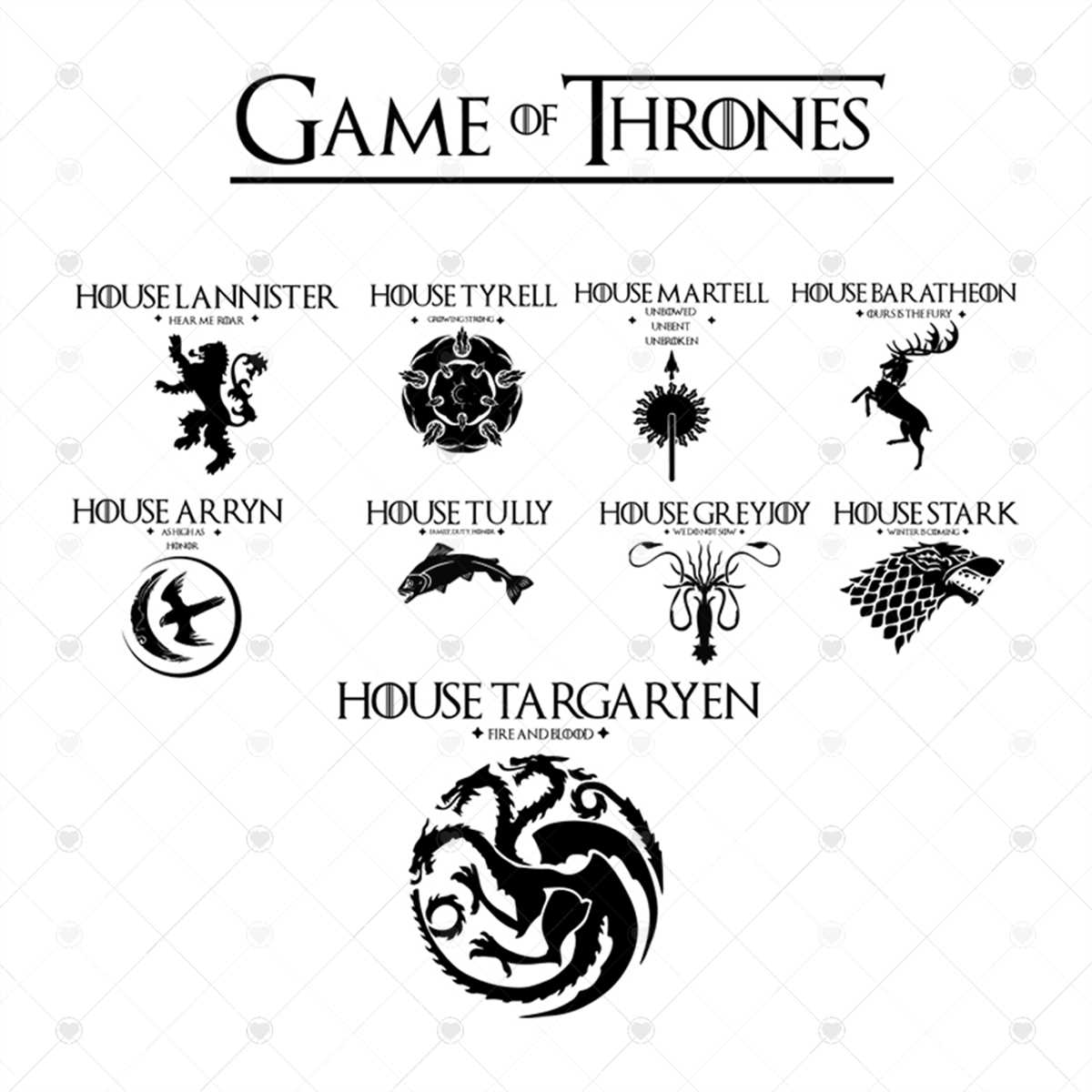 Game Of Thrones Logo Svg, Dany Tagaryen Svg, Dragon Svg, Cri | Inspire ...