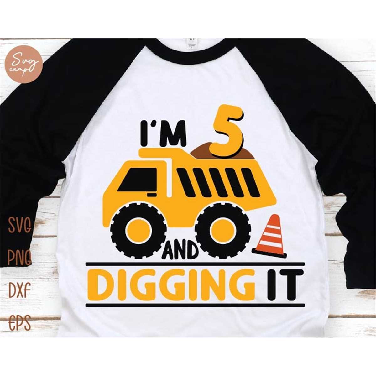 Construction Birthday Boy Svg, 5th Birthday Boy Svg, Constru - Inspire ...