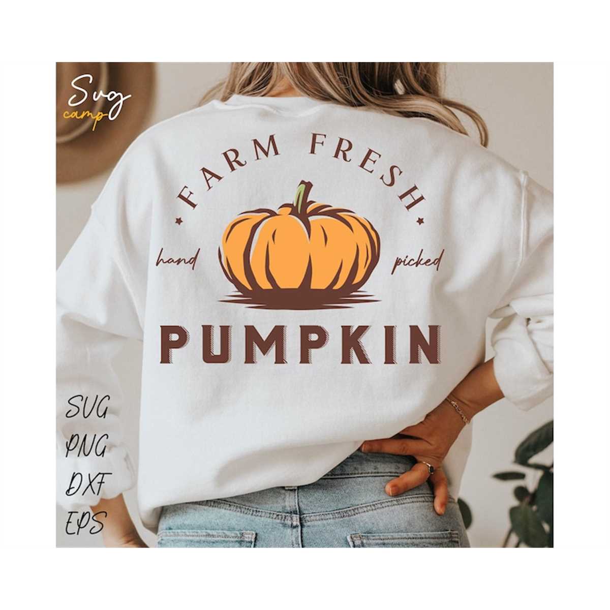 Farm Fresh Pumpkin Hand Picked Svg, Farm Fresh Svg, Fall Svg | Inspire ...