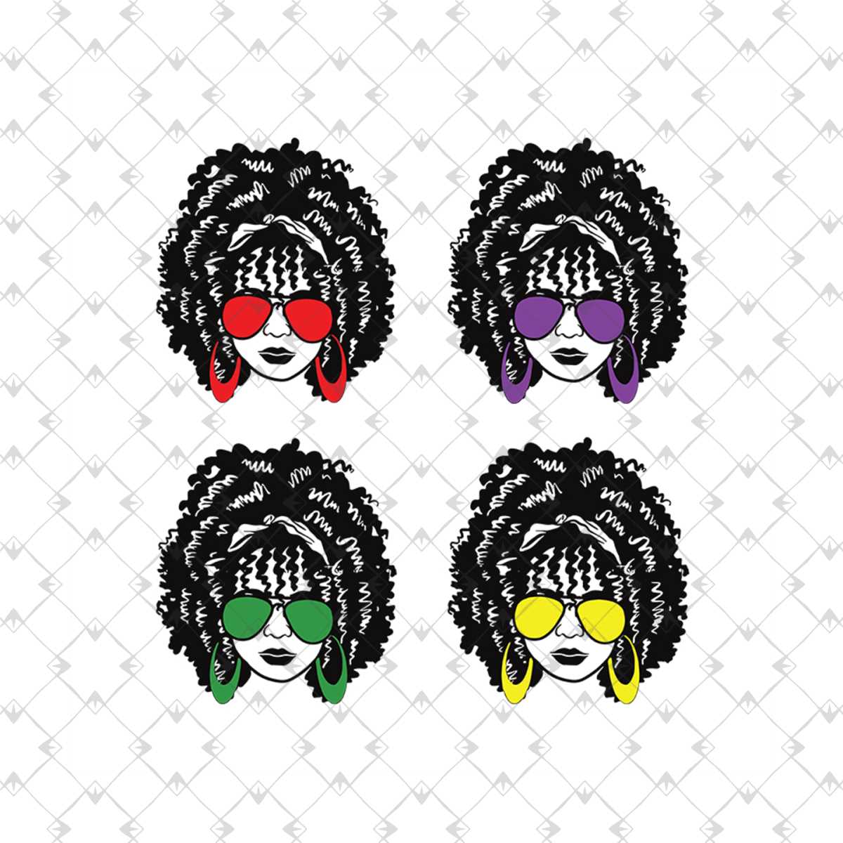 Black Girl Natural Hair Svg Bundle | Inspire Uplift