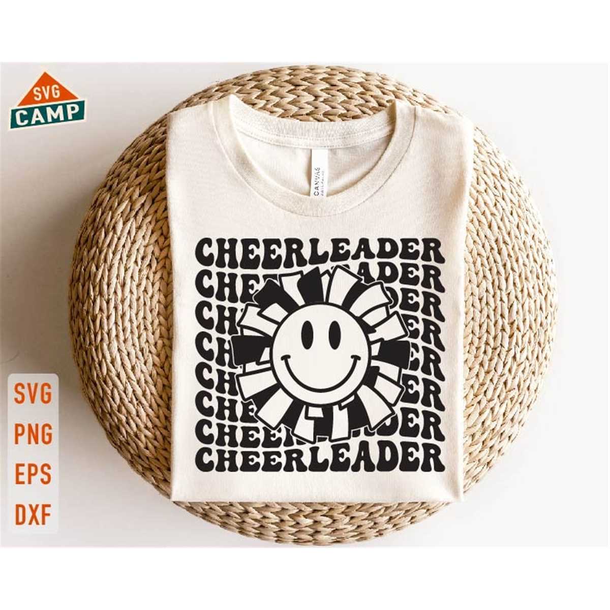 Cheerleader Svg, Cheer Svg, Pom Pom Svg, Smiley Face Svg, Ch - Inspire ...