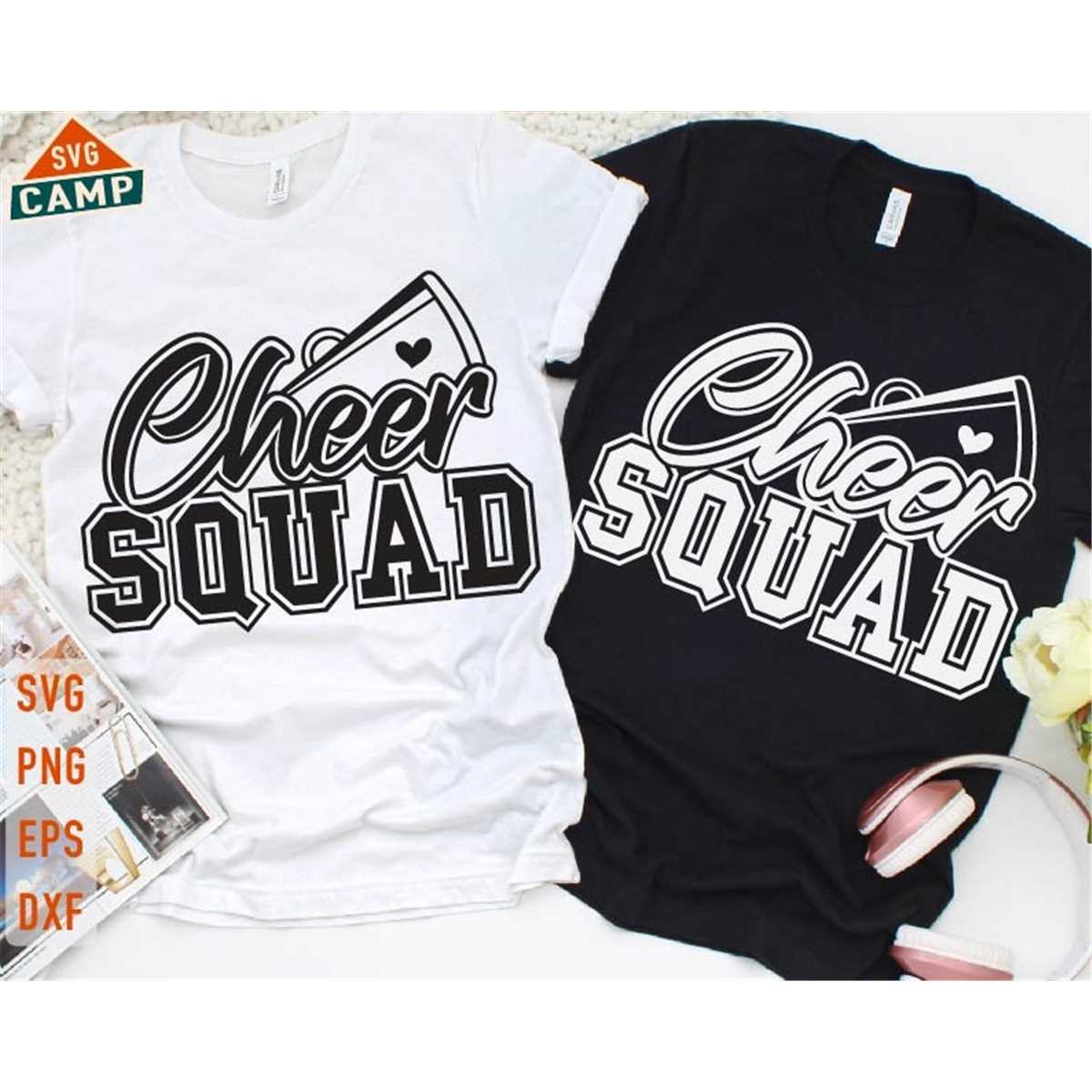 Cheer Squad Svg, Cheerleader Svg, Megaphone Svg, Cheer Mom S | Inspire ...