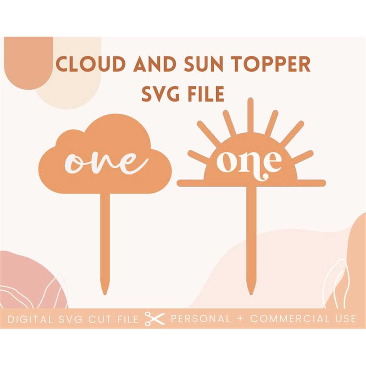 Sun Cake Topper SVG | Boho Cake Topper | Toddler Birthday Ca | Inspire ...