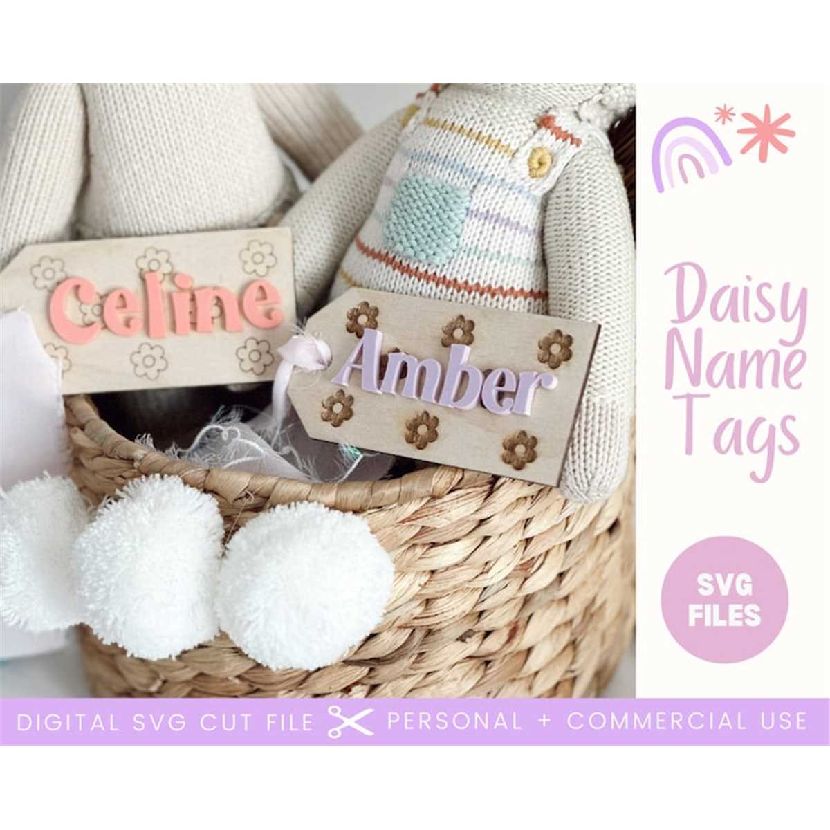 Daisy Boho Name Tag Keychain SVG | Smiley Daisy Tag SVG | Re | Inspire ...