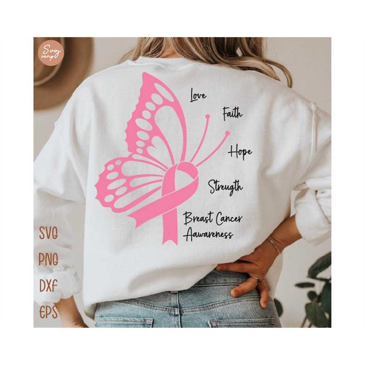 Breast Cancer Svg, Butterfly Ribbon Svg, Cancer Ribbon Svg, | Inspire ...