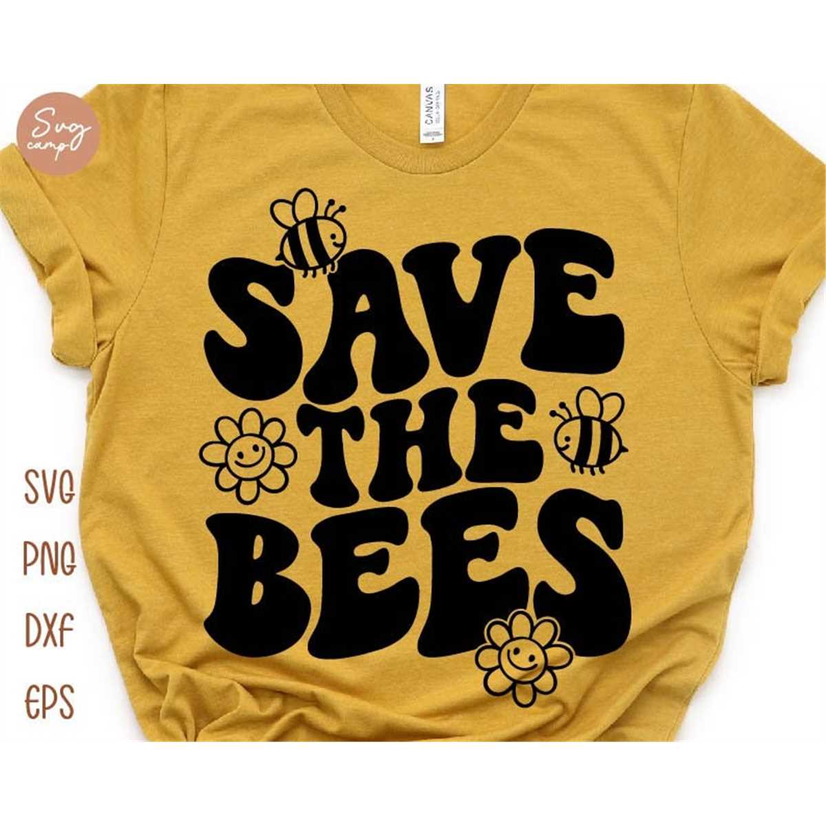 Save The Bees Daisy Smiley Svg, Bee Happy Svg, Daisy Svg, Be | Inspire ...