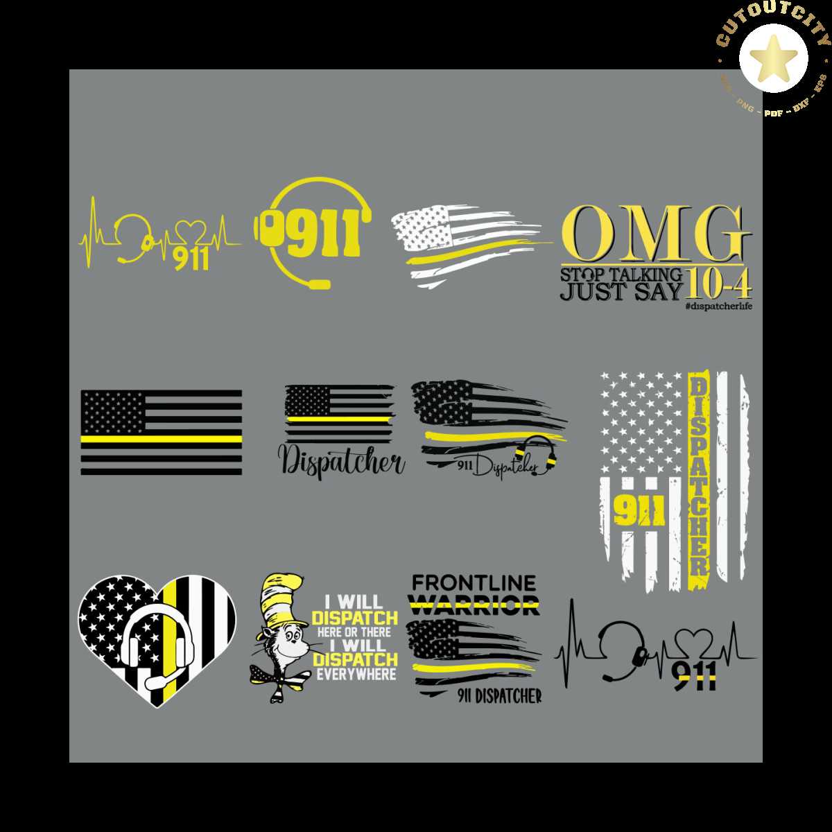 911 Dispatcher Bundle Svg, Jobs Svg, Trending Svg, Dispatche | Inspire ...