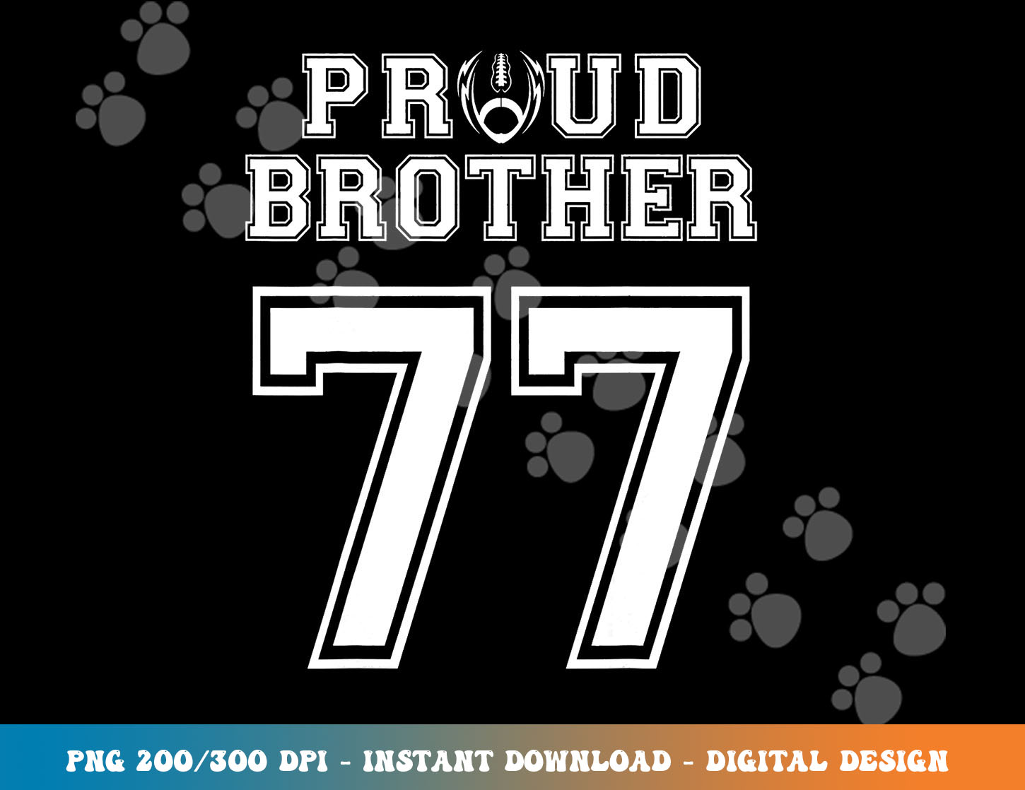Custom Proud Football Brother Number 77 Personalized For Men | Inspire ...