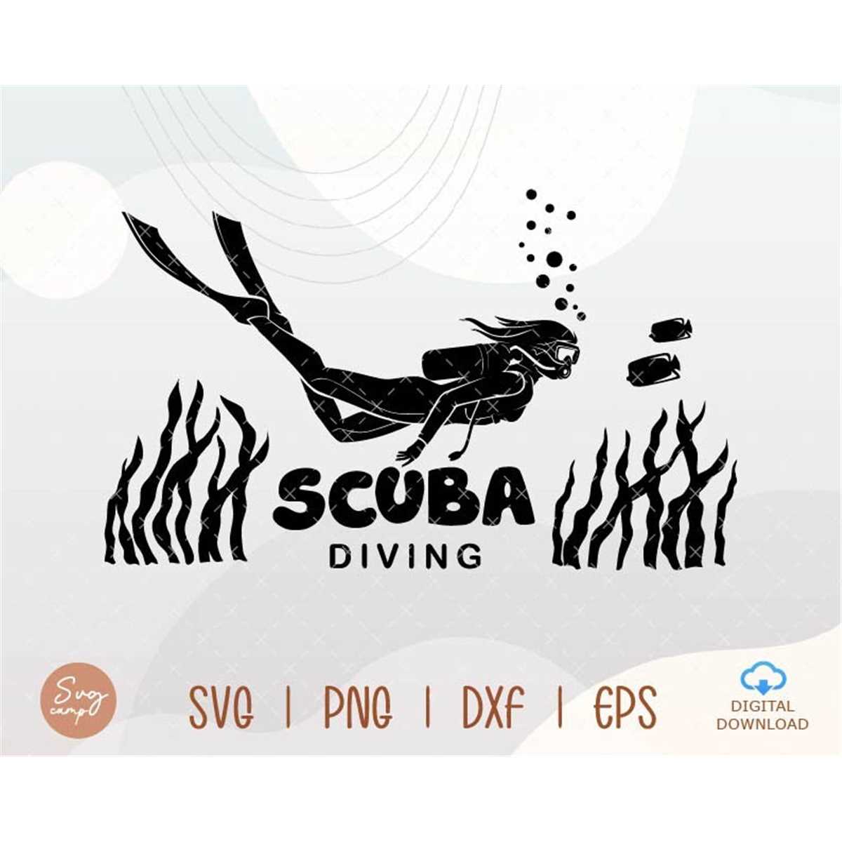 Female Scuba Diver svg, Girl Diving svg, Underwater Scuba Di | Inspire ...