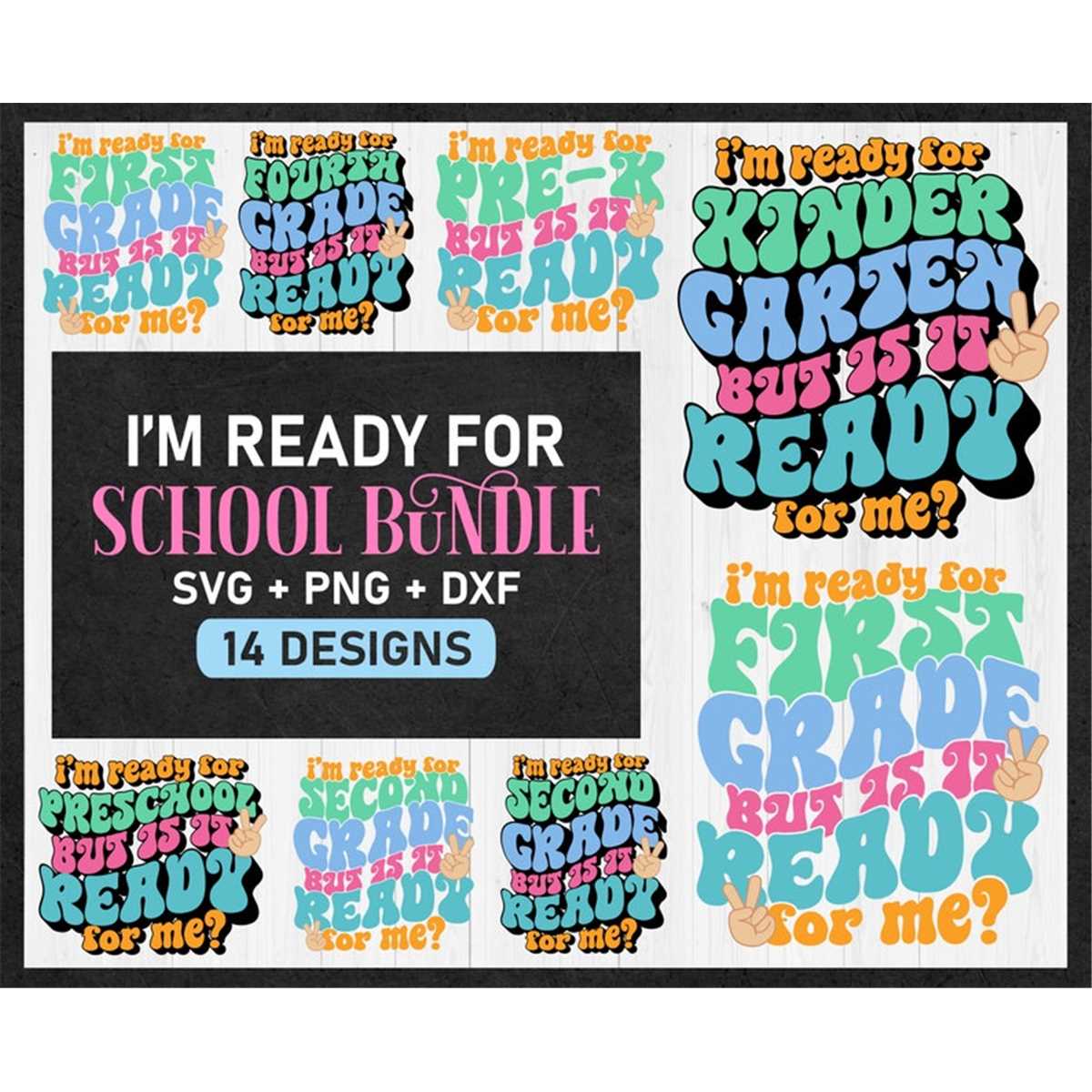 Back to School SVG Bundle, I'm Ready for First Grade But is | Inspire ...