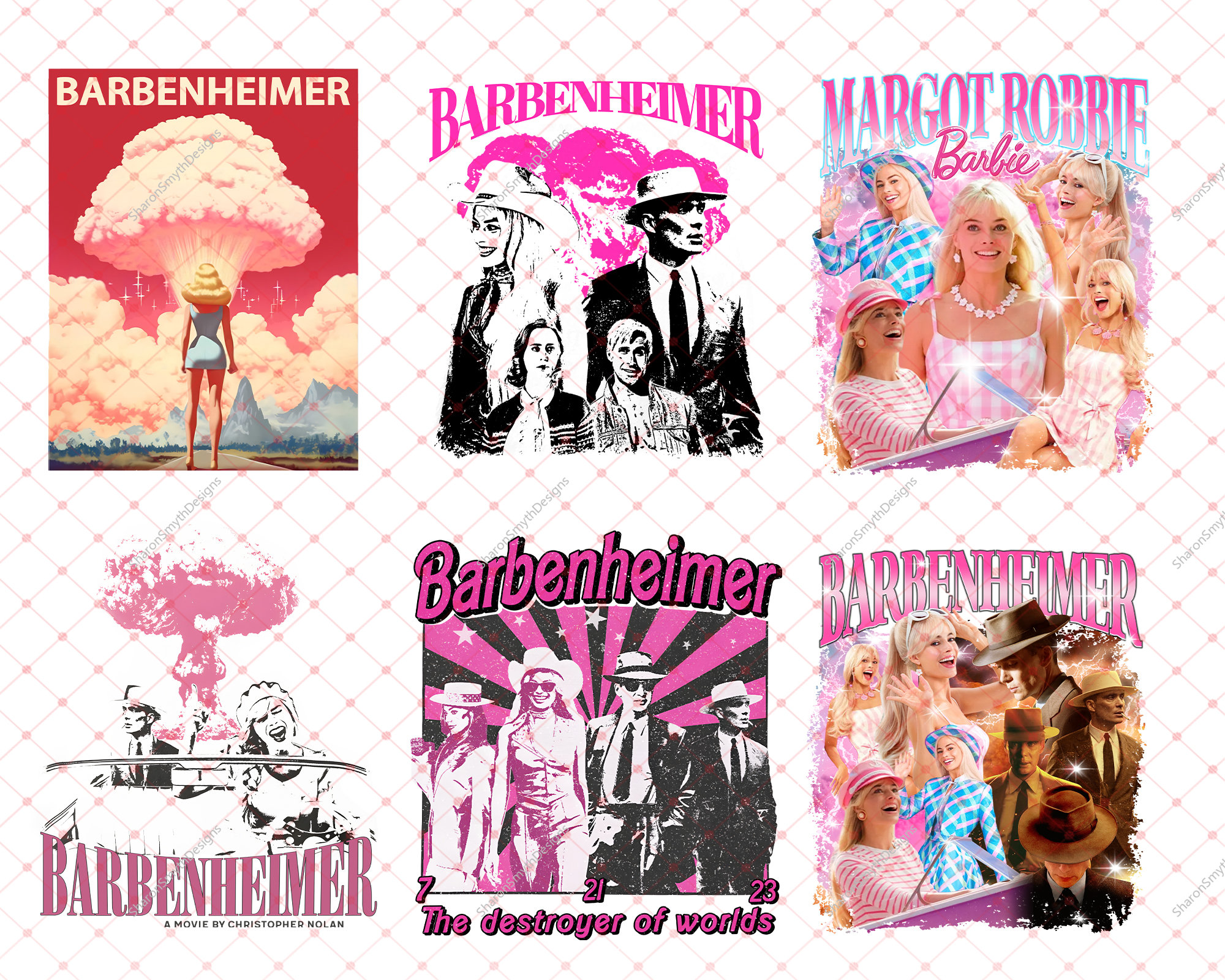 Vintage Barbenheimer PNG Bundle, Barbie The Destroyer Of Wor - Inspire ...
