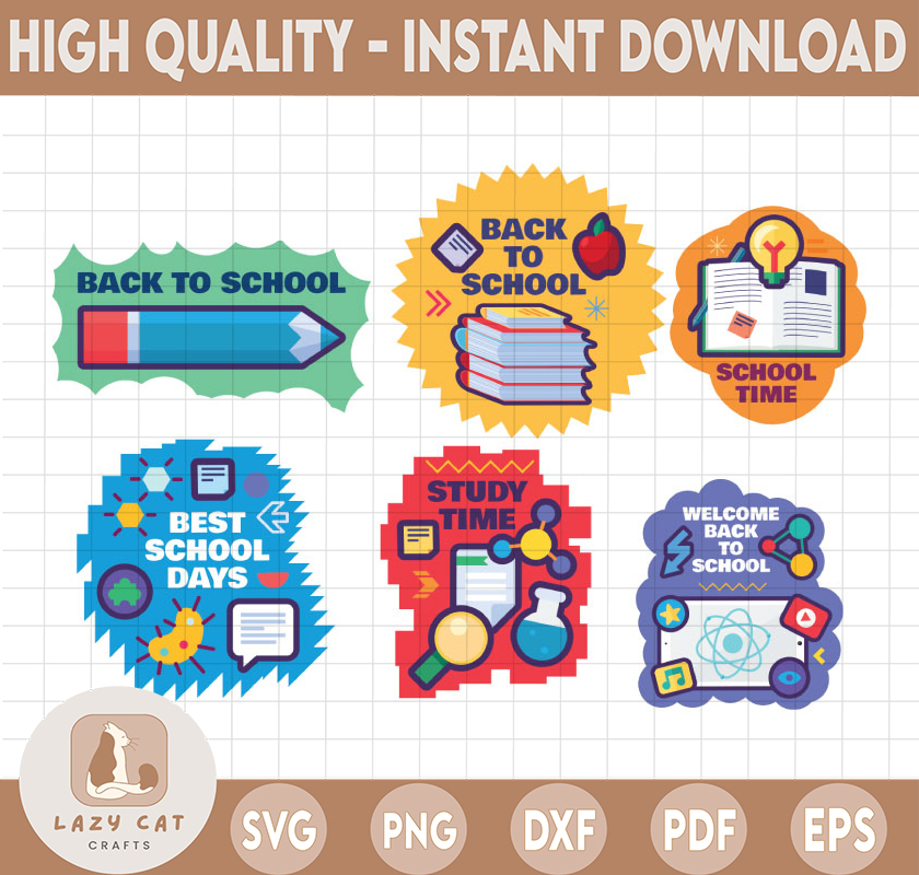 Back To School Stickers Set, Classroom Clipart, School Clipa | Inspire ...