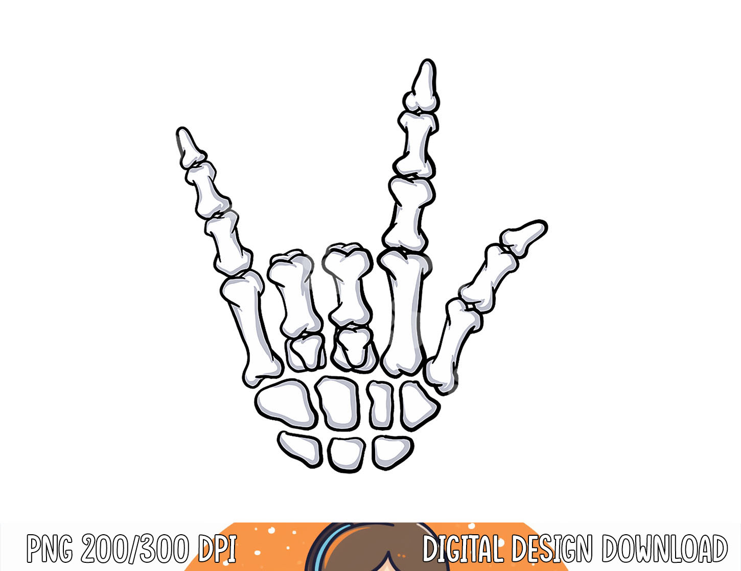 I Love You Sign Language Skeleton Hand ASL Halloween Costume | Inspire ...
