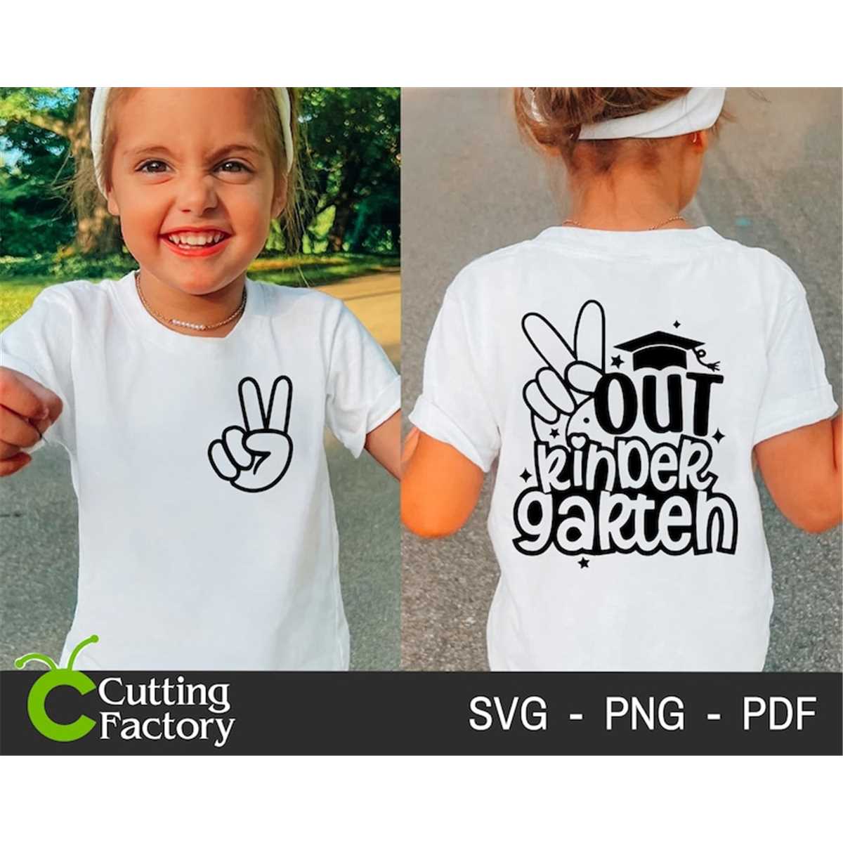 Peace Out Kindergarten SVG, Peace Out Svg, Kindergatern Grad - Inspire ...