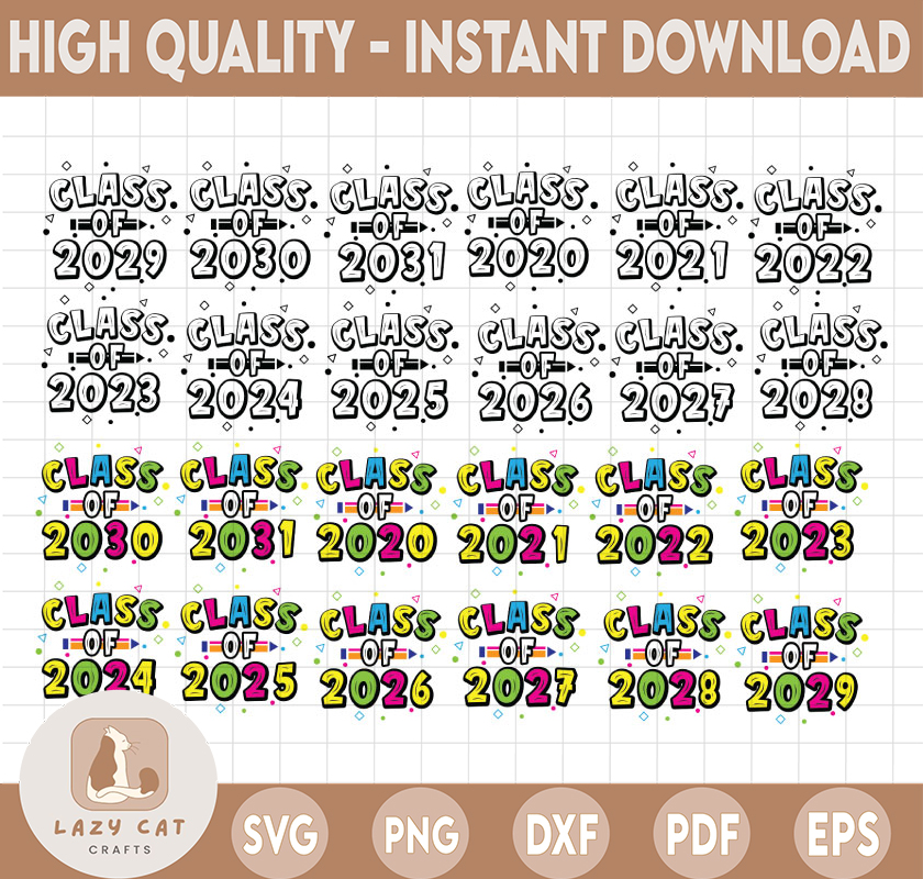 Class of SVG Bundle, Class of 2031, Graduation SVG, End of S | Inspire ...