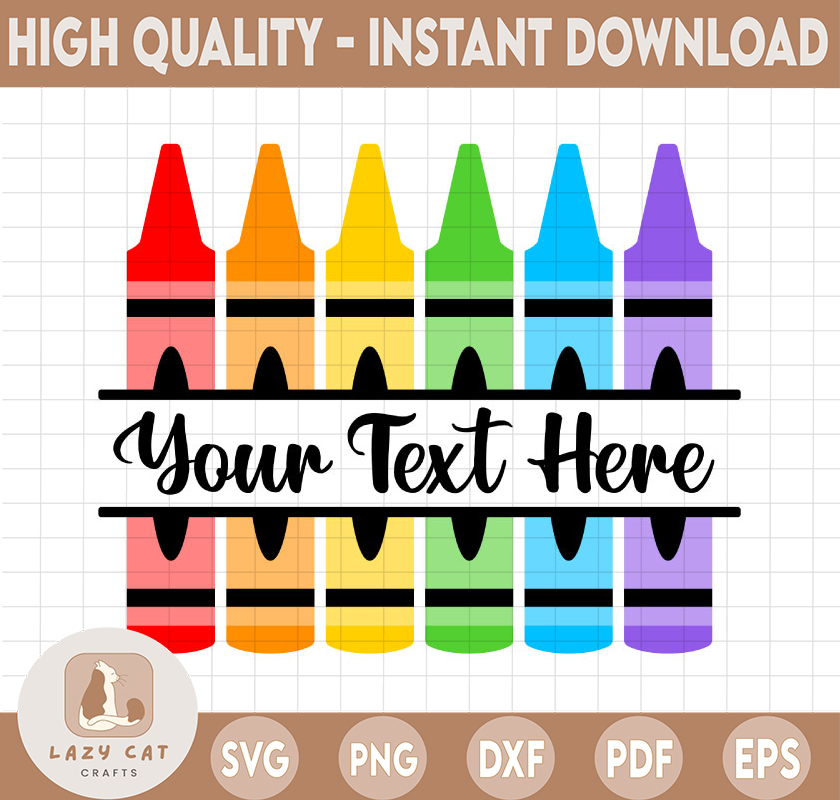 Personalized Name Crayon SVG, Crayons Svg, Crayons Monogram | Inspire ...