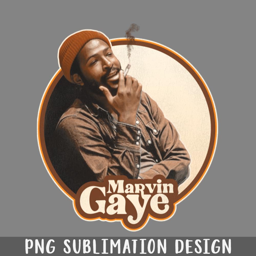 Marvin Gaye 70s Style Sepia Colorway PNG Download | Inspire Uplift
