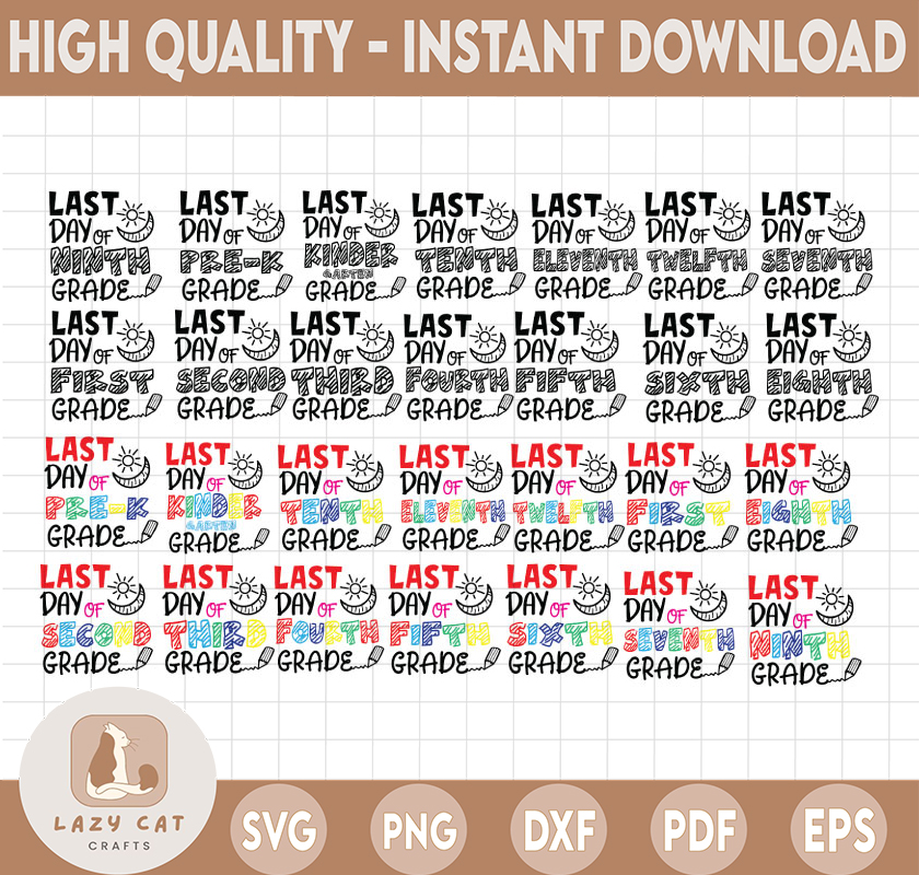 Last Day of School Svg Bundle, End of School Svg, Peace Out | Inspire ...