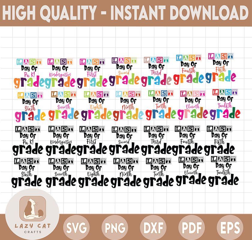 Last Day of School Svg Bundle, End of School Svg, Peace Out | Inspire ...