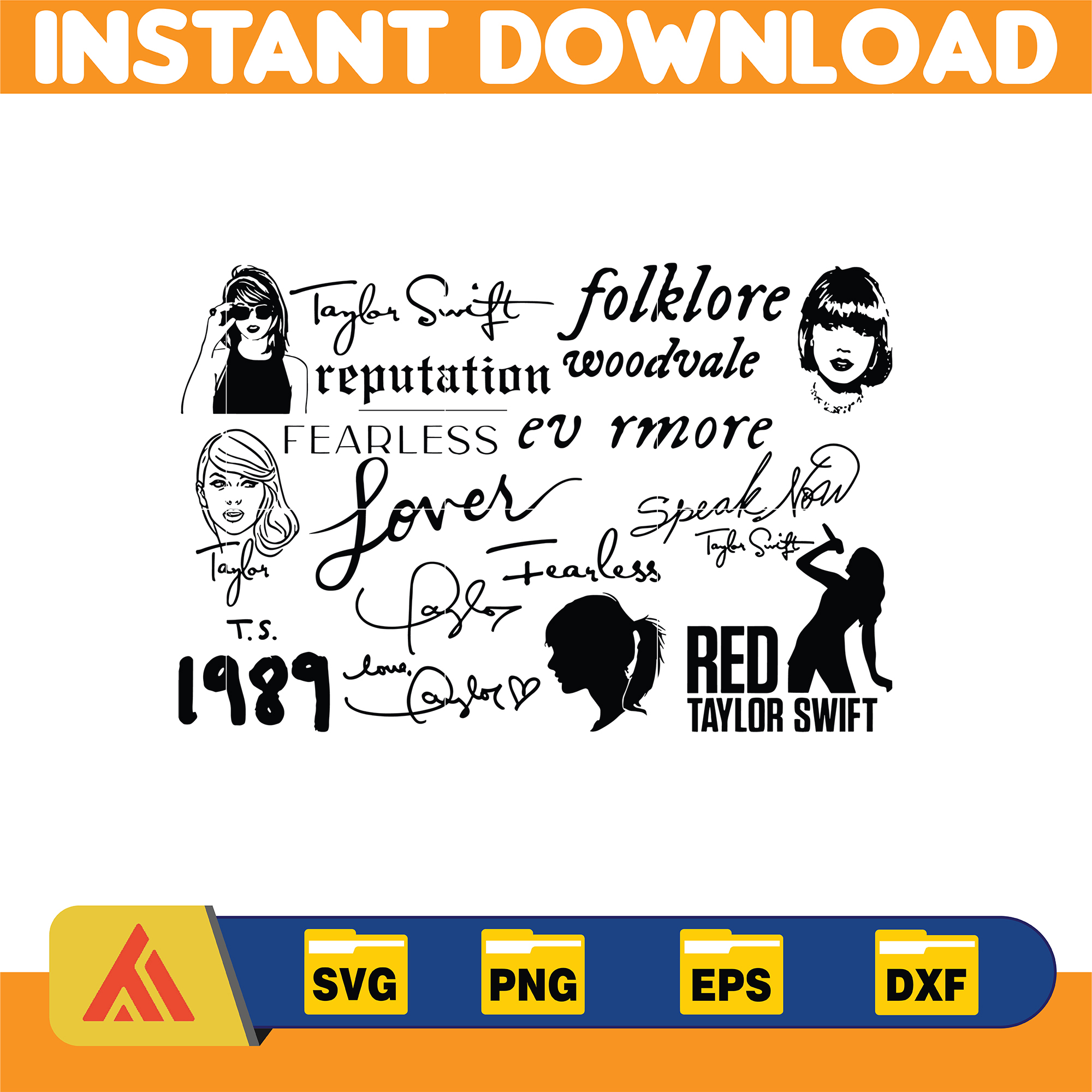 Taylor Swift Svg, Taylor Swift Logo Svg, Taylor Swift Instan | Inspire ...