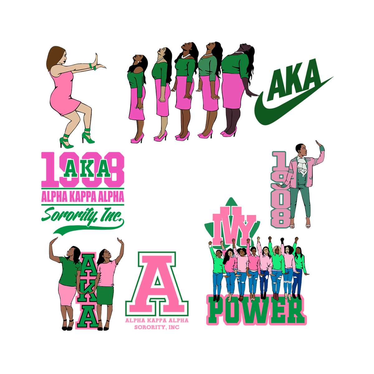 Alpha kappa alpha bundles svg, Sorority Svg, Aka Girl gang, | Inspire ...