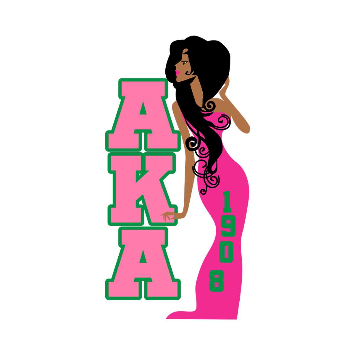 AKA Girl 1908, Sorority Svg, aka sorority svg, Aka Girl gang | Inspire ...