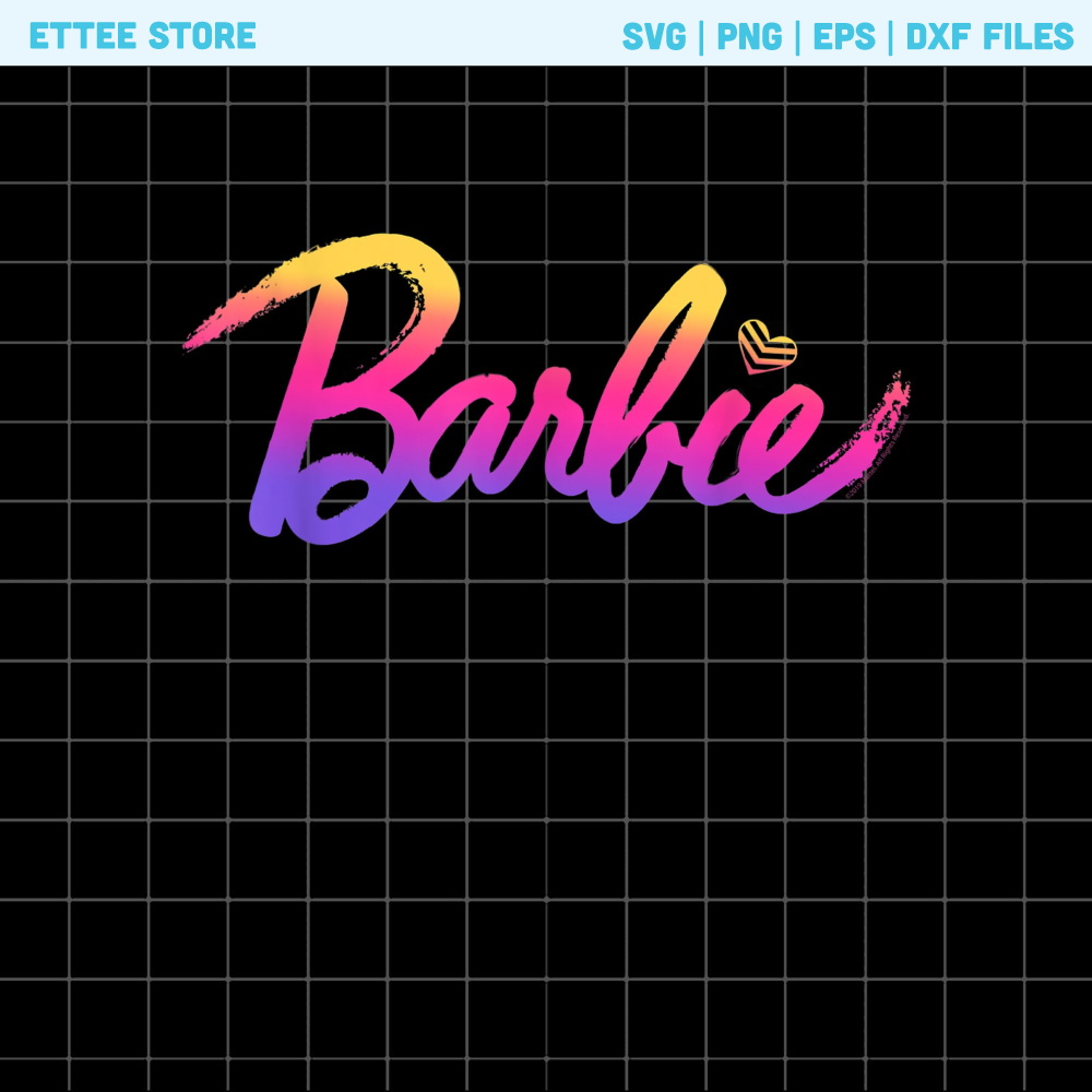 Barbie Logo Ombre Vintage Svg, Barbie Svg, Let's Go Party | Inspire Uplift