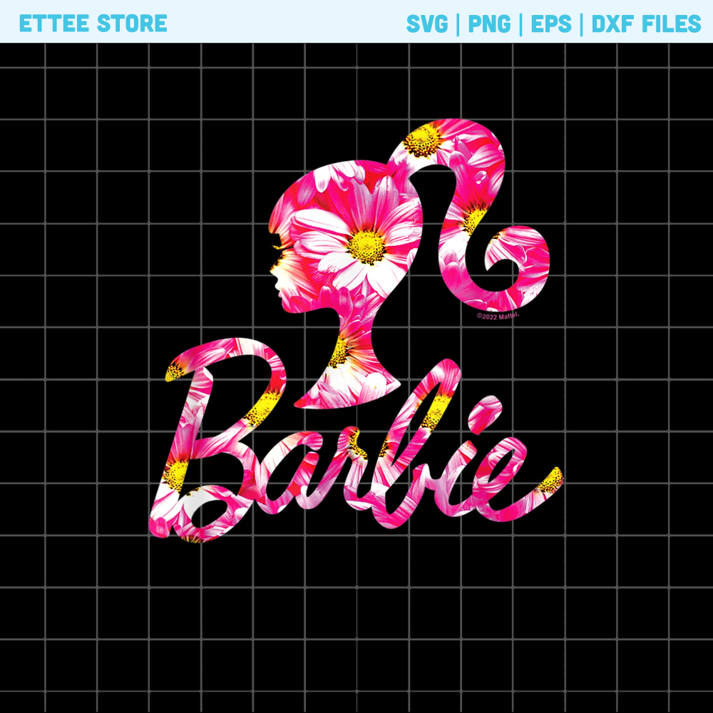 Barbie Logo Pattern Flowers Vintage Png, Barbie Png, Let's G - Inspire ...
