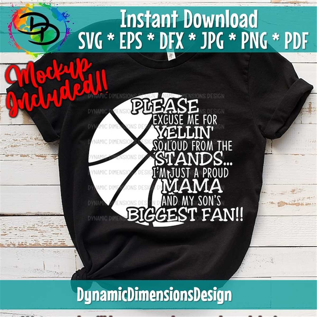 Basketball Mom SVG Shirt Design, Biggest Fan, Svg files for - Inspire ...