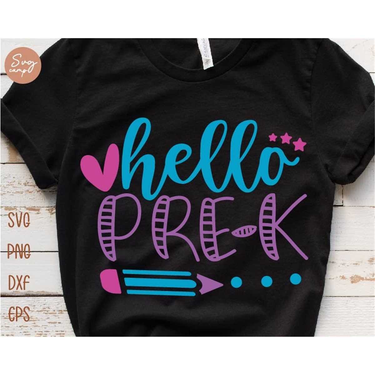 Hello Pre-K Svg, Prek svg, Back To School Svg, Preschool Tea - Inspire ...