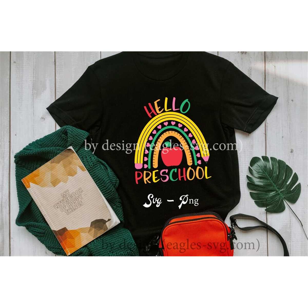 Hello Preschool Rainbow Svg, First day of School Svg, Back T - Inspire ...