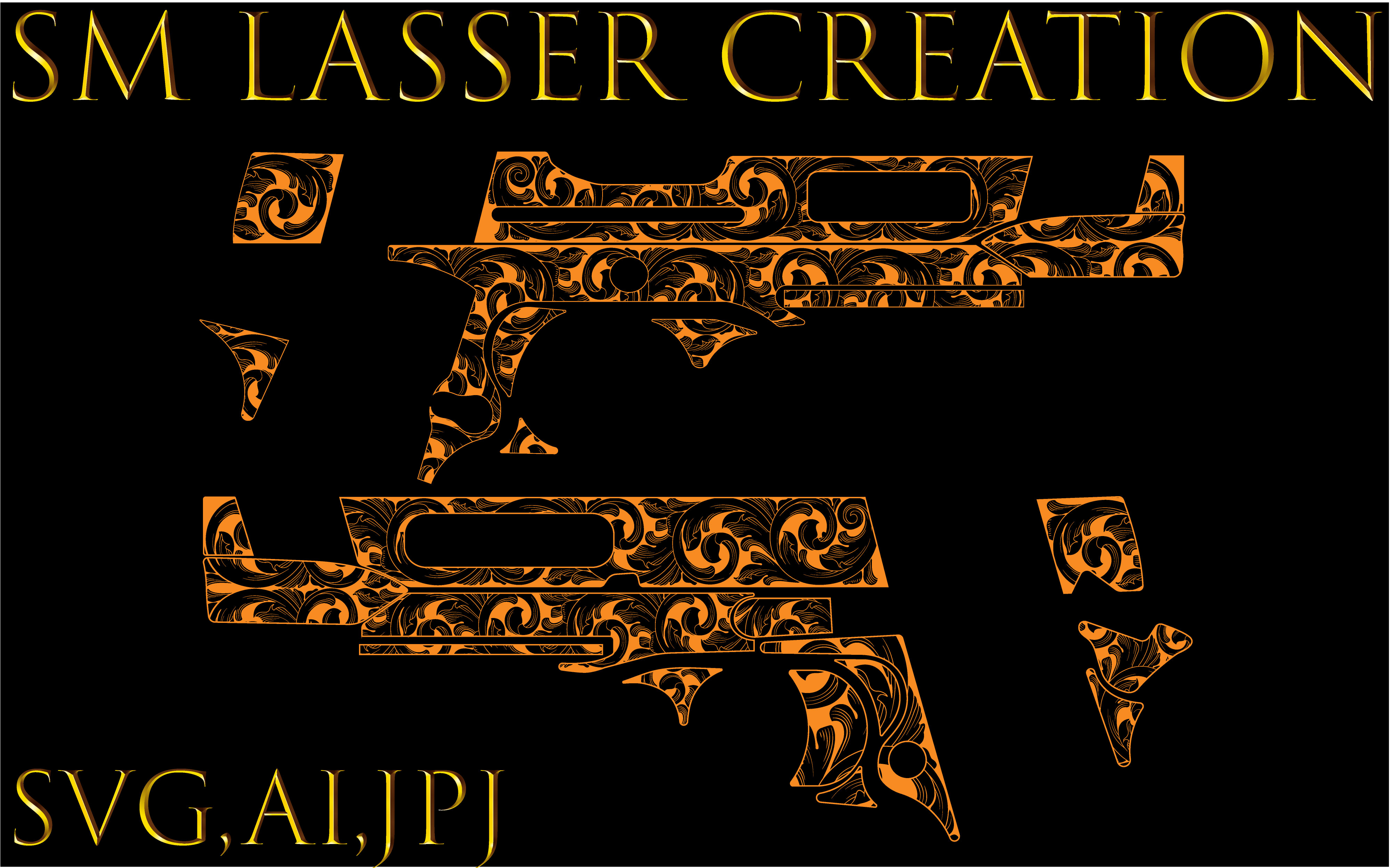 SM-Laser-Creations taurus 1911 scroll design - Inspire Uplift