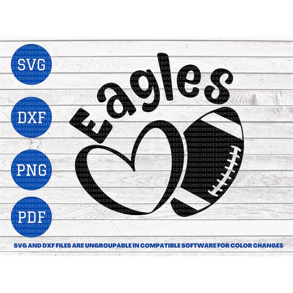Eagles svg, cheer svg, team spirit, heart design, png dxf, c - Inspire ...